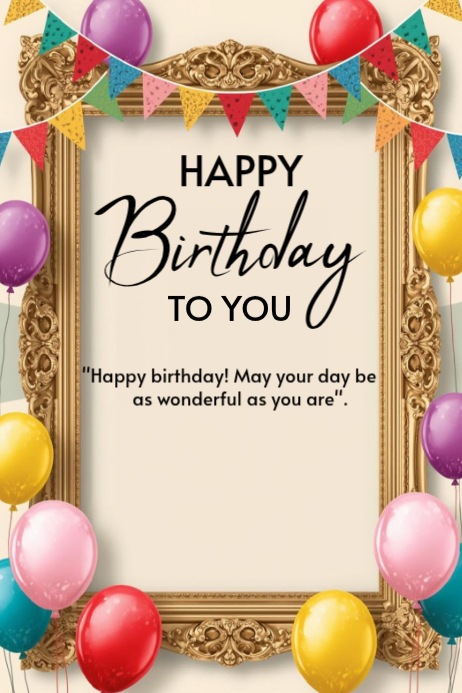 Happy birthday template 2026 | PosterMyWall