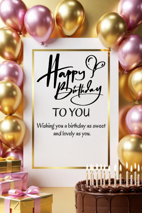 Happy Birthday Template 2026 | PosterMyWall