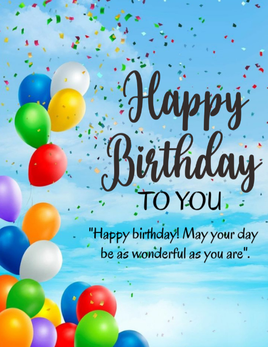 Happy birthday template 2026 | PosterMyWall
