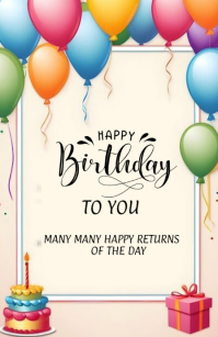 Happy birthday template 2026 | PosterMyWall
