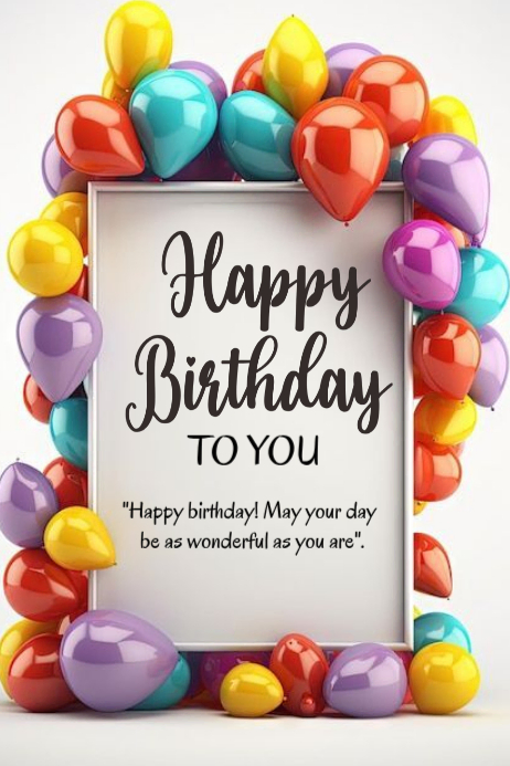Plantilla de Happy birthday template 2026 | PosterMyWall