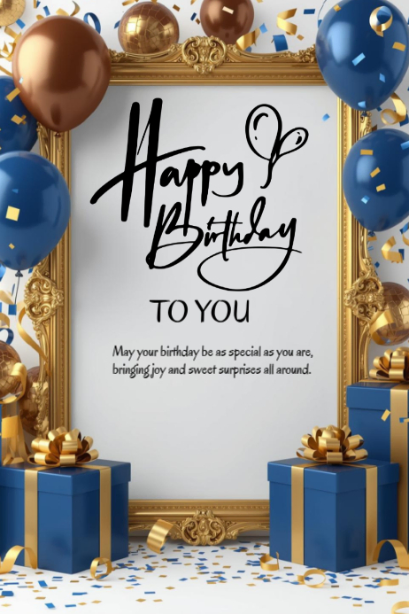Happy Birthday Template 2026 | PosterMyWall