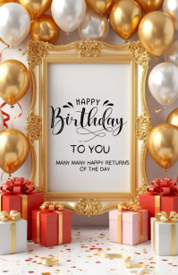 Happy birthday template 2026 | PosterMyWall