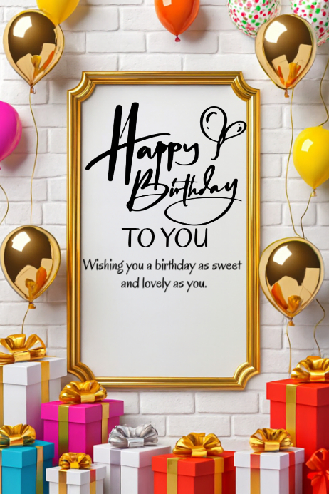 Happy Birthday Template 2026 | PosterMyWall