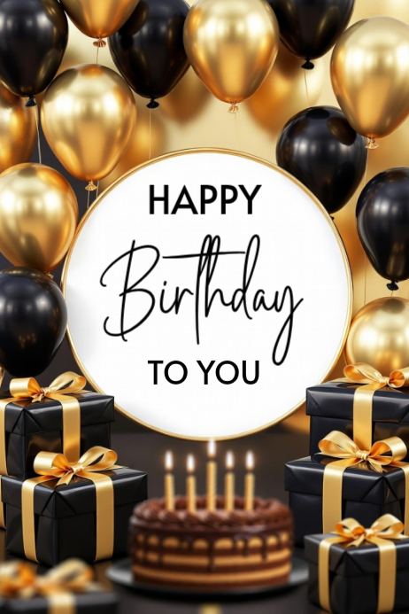Happy birthday template 2026 | PosterMyWall