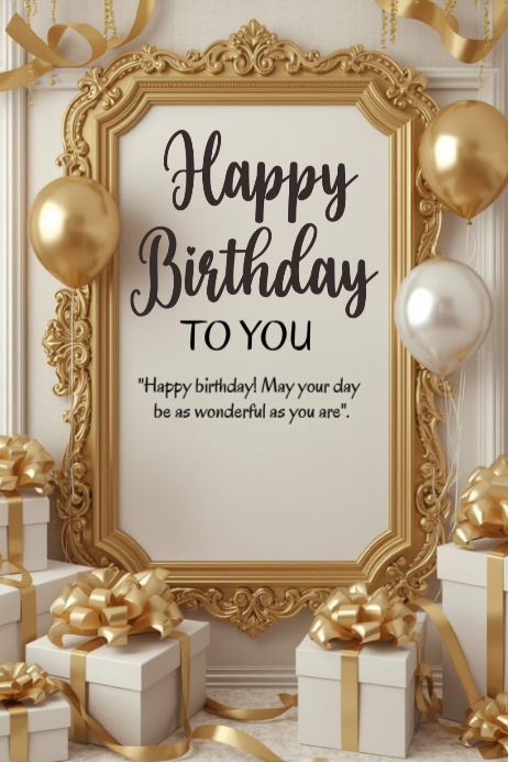 Modèle Happy birthday template 2026 | PosterMyWall