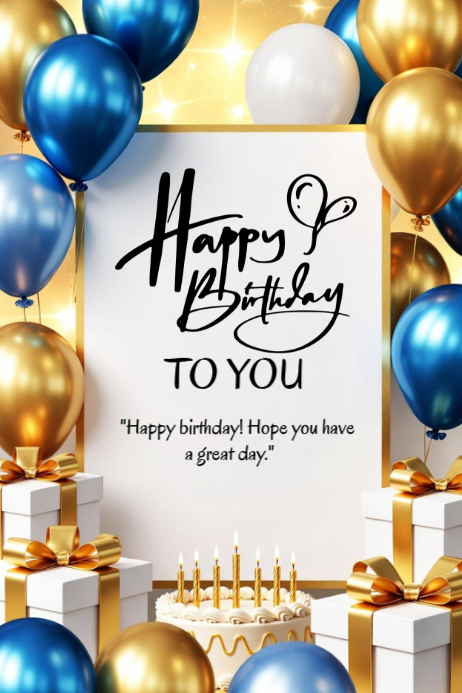 Happy Birthday Template 2026 | PosterMyWall