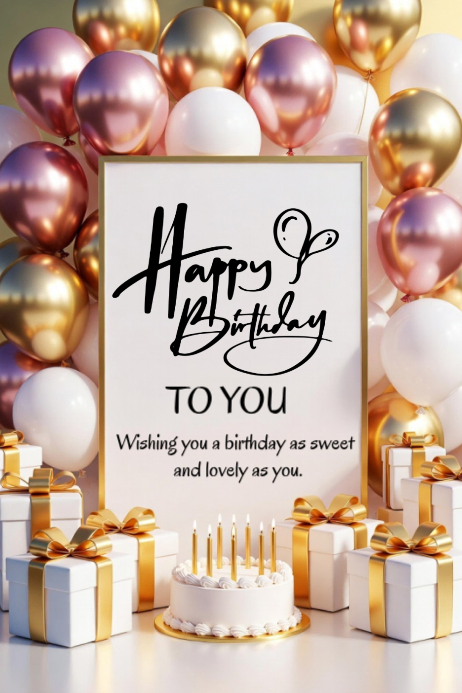 Happy Birthday Template 2026 | PosterMyWall