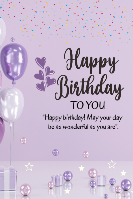 Plantilla de Happy birthday template 2026 | PosterMyWall