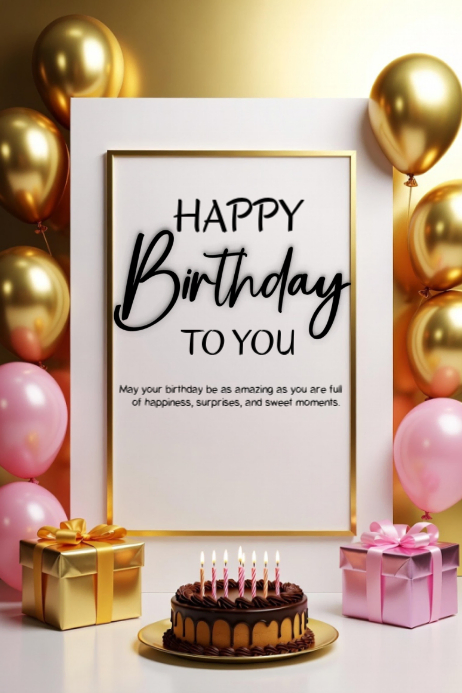Happy Birthday Template 2026 | PosterMyWall