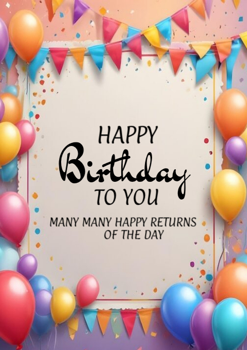 Happy birthday template 2026 | PosterMyWall