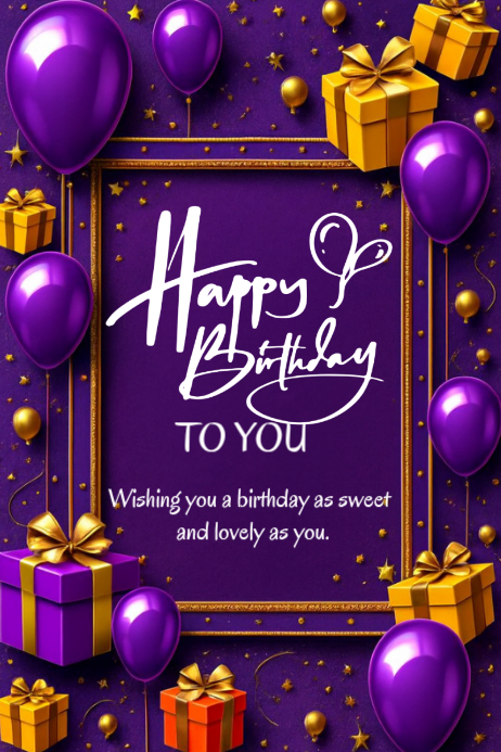 Happy Birthday Template 2026 | PosterMyWall