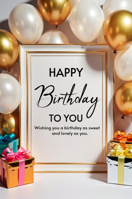 Happy birthday template 2026 | PosterMyWall