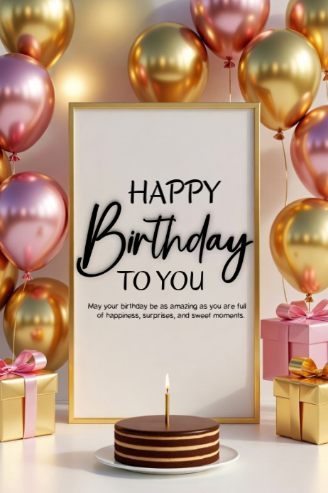 Happy Birthday Template 2026 | PosterMyWall