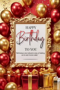 Happy Birthday Template 2026 | PosterMyWall