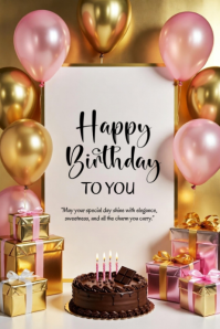 Happy Birthday Template 2026 | PosterMyWall