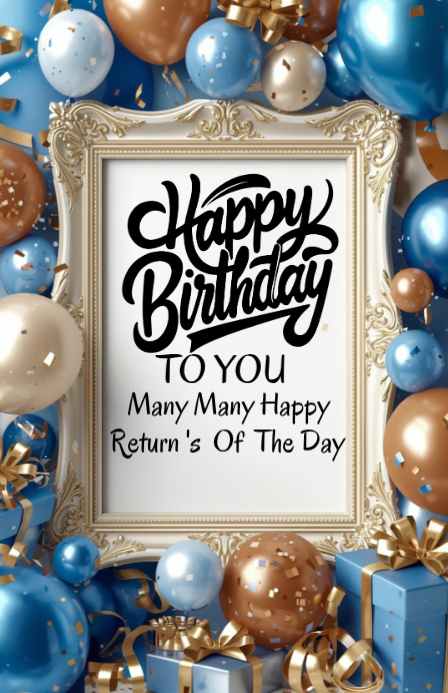 Happy birthday template 2026 | PosterMyWall