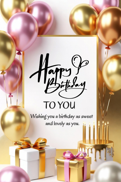 Happy Birthday Template 2026 | PosterMyWall