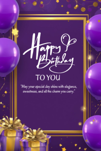 Happy Birthday Template 2026 | PosterMyWall