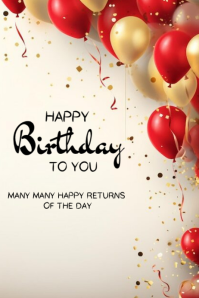 Happy birthday template 2026 | PosterMyWall