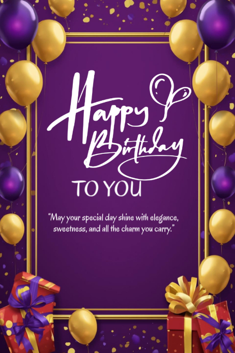 Happy Birthday Template 2026 | PosterMyWall