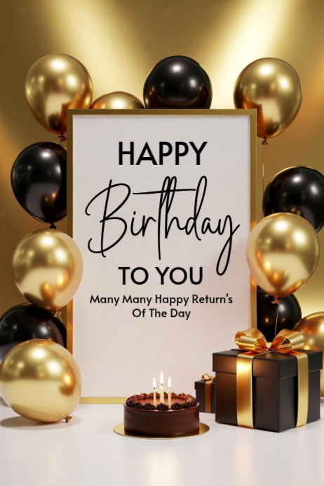 Happy birthday template 2026 | PosterMyWall