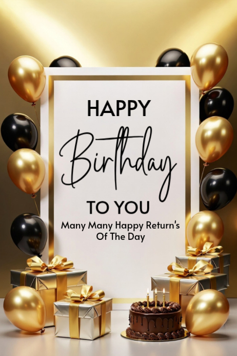 Modèle Happy birthday template 2026 | PosterMyWall
