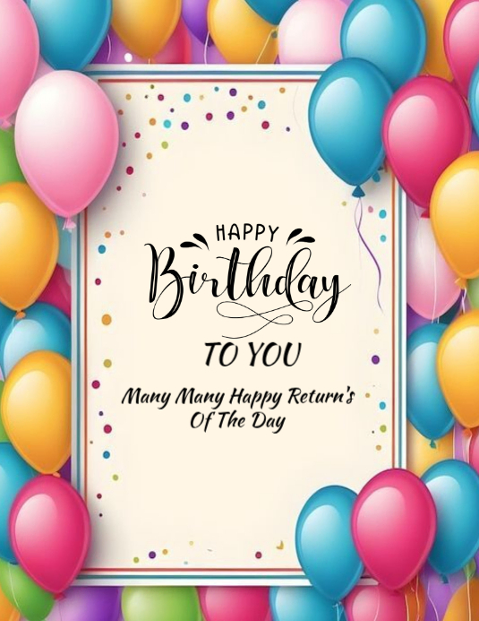 Happy birthday template 2026 | PosterMyWall