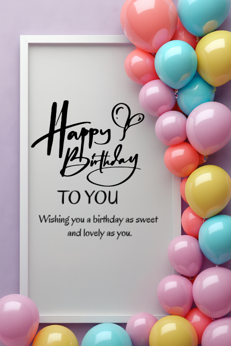 Happy Birthday Template 2026 | PosterMyWall