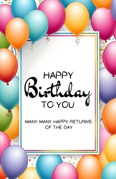 Happy birthday template 2026 | PosterMyWall