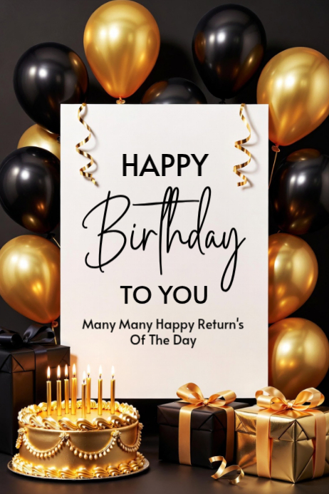 Happy birthday template 2026 | PosterMyWall