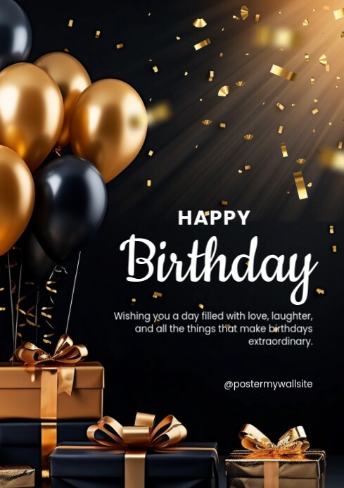 happy birthday template | PosterMyWall