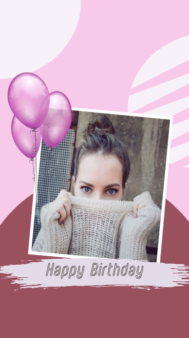 Plantilla de happy birthday template IG story | PosterMyWall