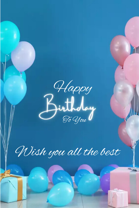 Happy birthday template online greating card | PosterMyWall