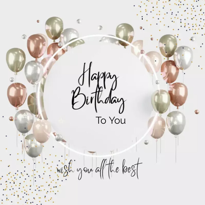 Happy birthday template online greating card | PosterMyWall