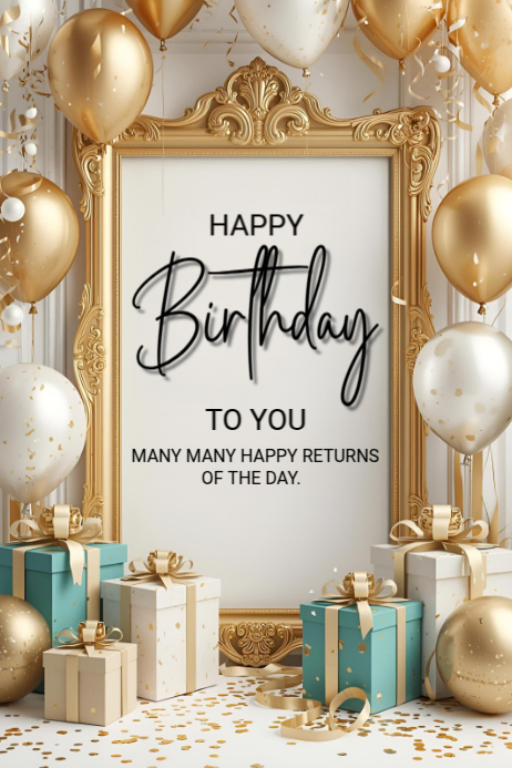 Copy of Happy Birthday Template Online Greeting Card. | PosterMyWall