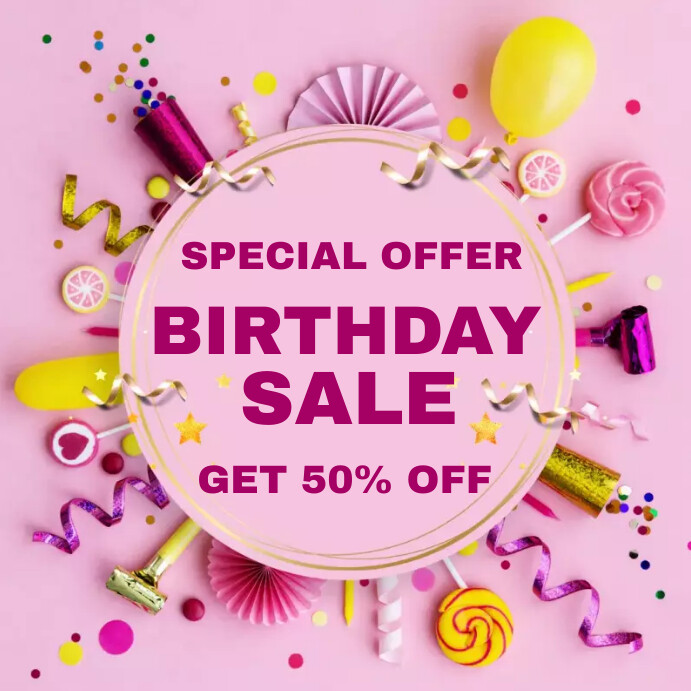 Happy birthday templates Instagram post sale | PosterMyWall