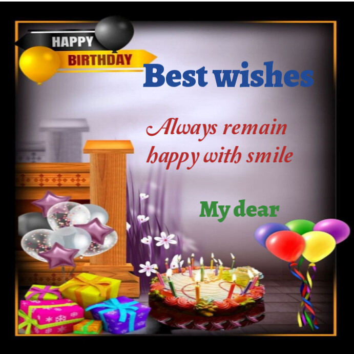 Plantilla de Happy birthday templete | PosterMyWall