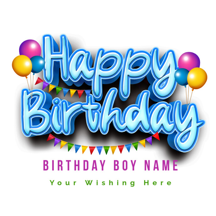 Plantilla de Happy Birthday Text Logo | PosterMyWall