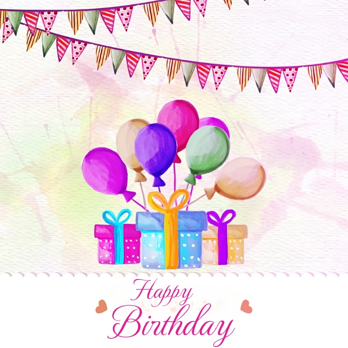 Happy Birthday to you balloon Template | PosterMyWall