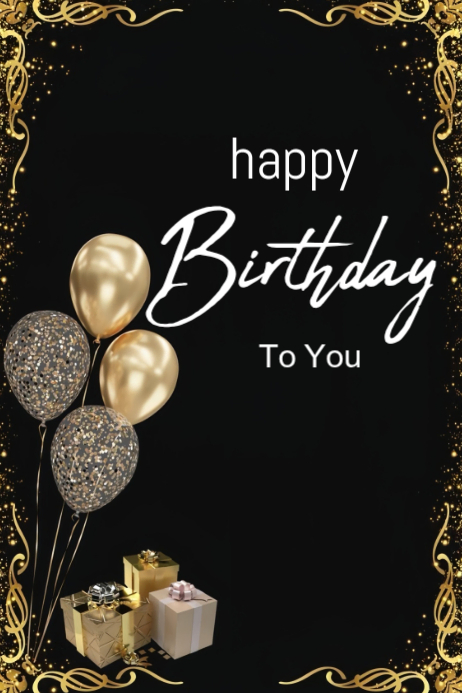 Plantilla de Happy birthday to you online greeting card | PosterMyWall