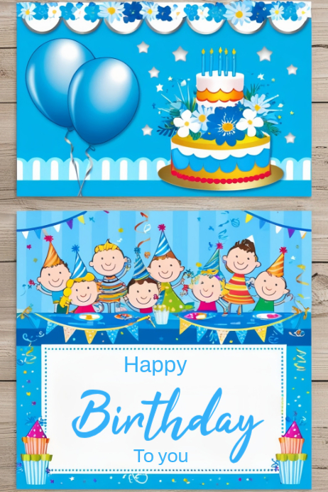Happy birthday to you online greeting card Template | PosterMyWall