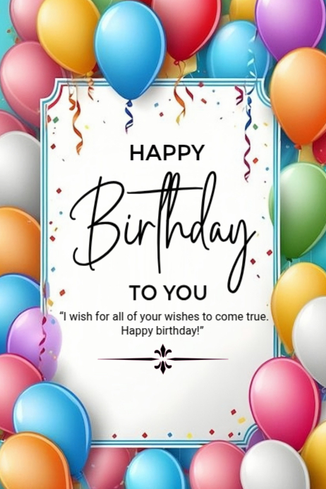 Happy birthday To you poster template | PosterMyWall
