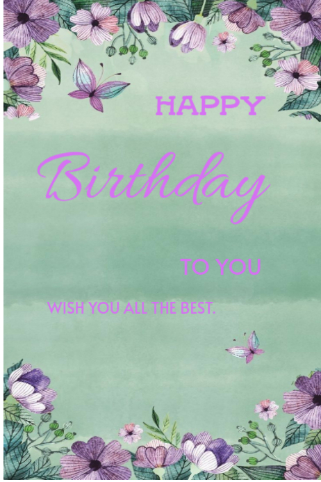 Happy birthday to you poster2026 Template | PosterMyWall