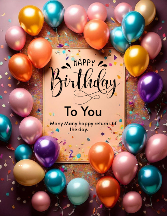 Plantilla de Happy birthday to you temper 2026 | PosterMyWall