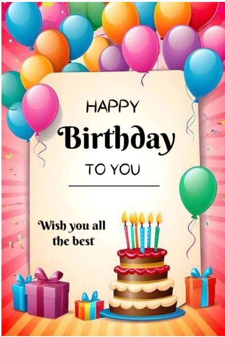 Happy birthday to you template 2025 | PosterMyWall