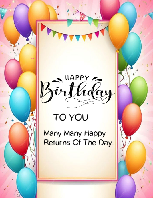 Plantilla de Happy birthday to you template 2026 | PosterMyWall