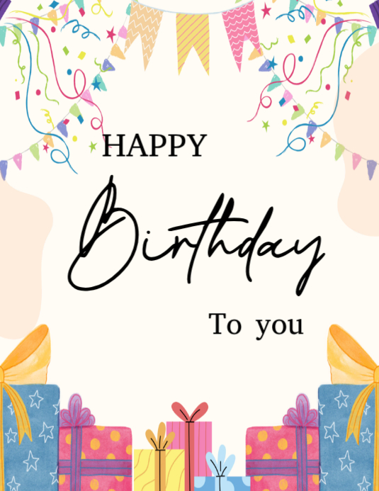 Plantilla de Happy birthday to you template 2026 | PosterMyWall