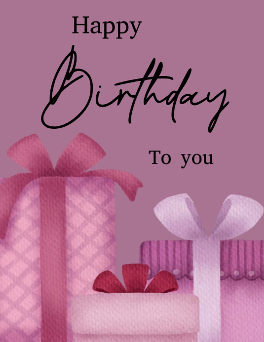 Happy birthday to you template 2026 | PosterMyWall