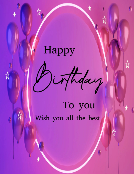 Happy birthday to you template 2026 | PosterMyWall
